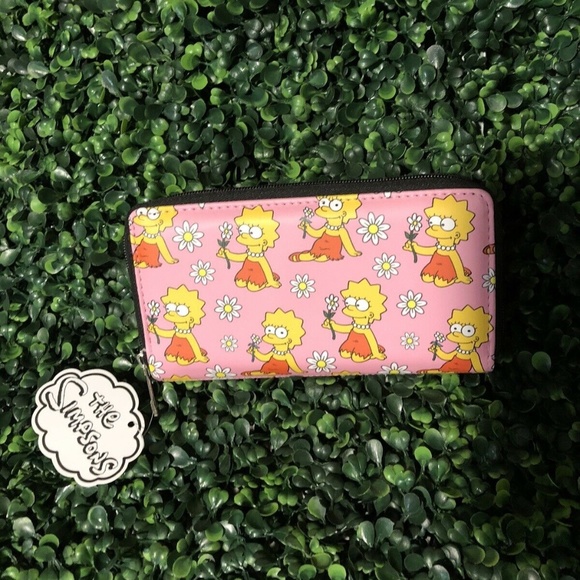 MAD Engine | Bags | Mad Engine Pink Cute White Flowers Long Wallet Lisa ...